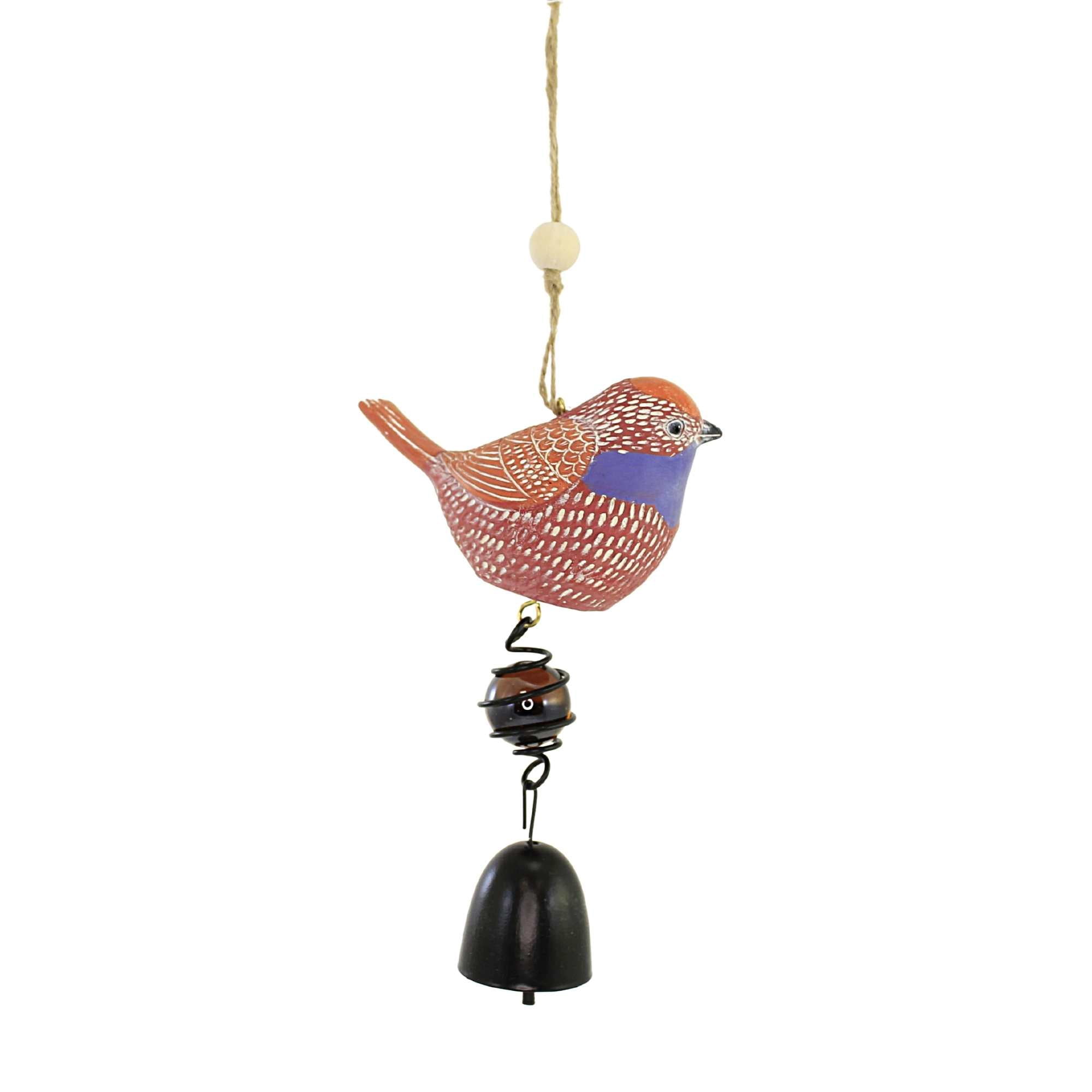 Home & Garden Bright Bird Bell Polyresin Hanging Yard Decor A7211 ...