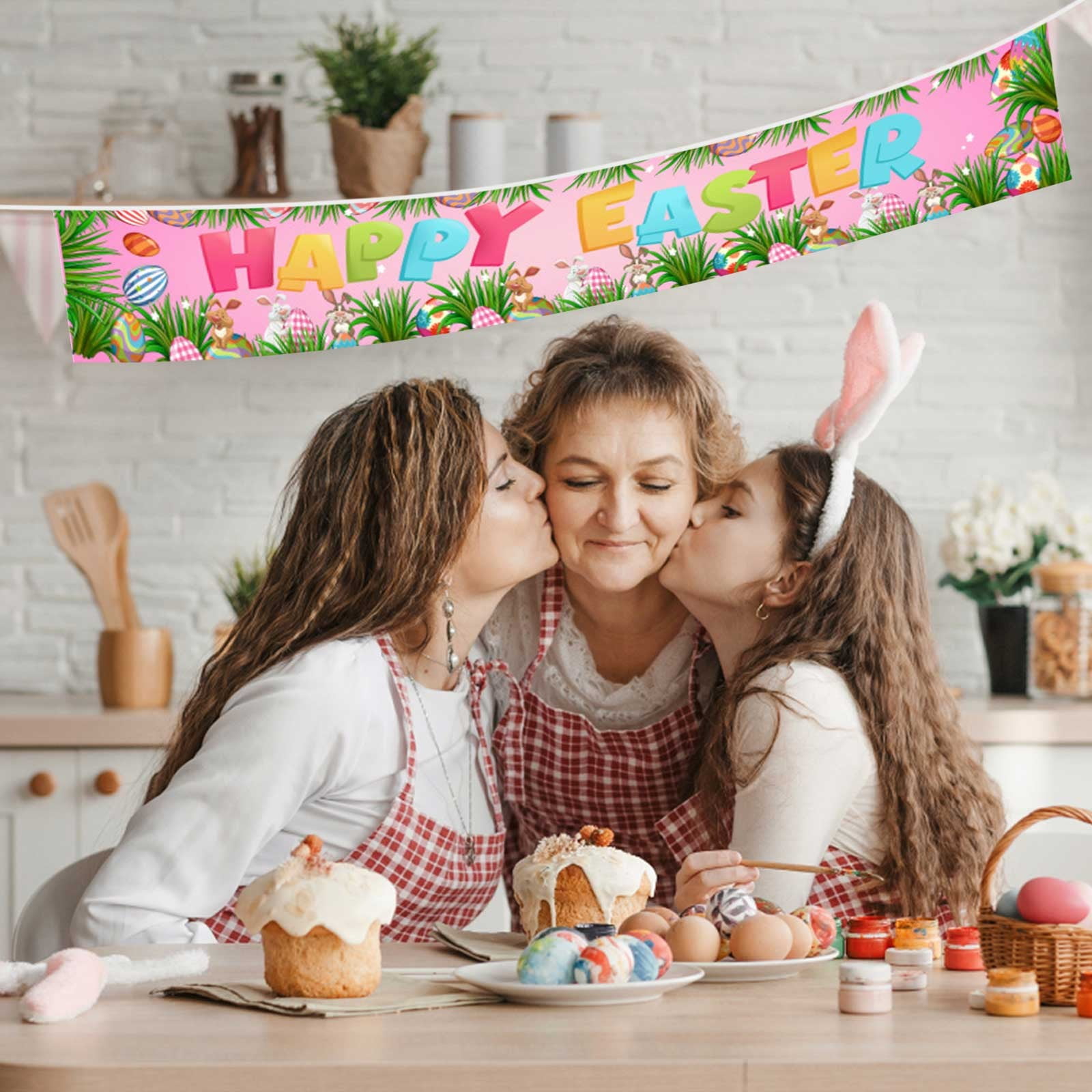 Home Garden Bunny Bouquet Spring American Flags for outside 3x5 with ...