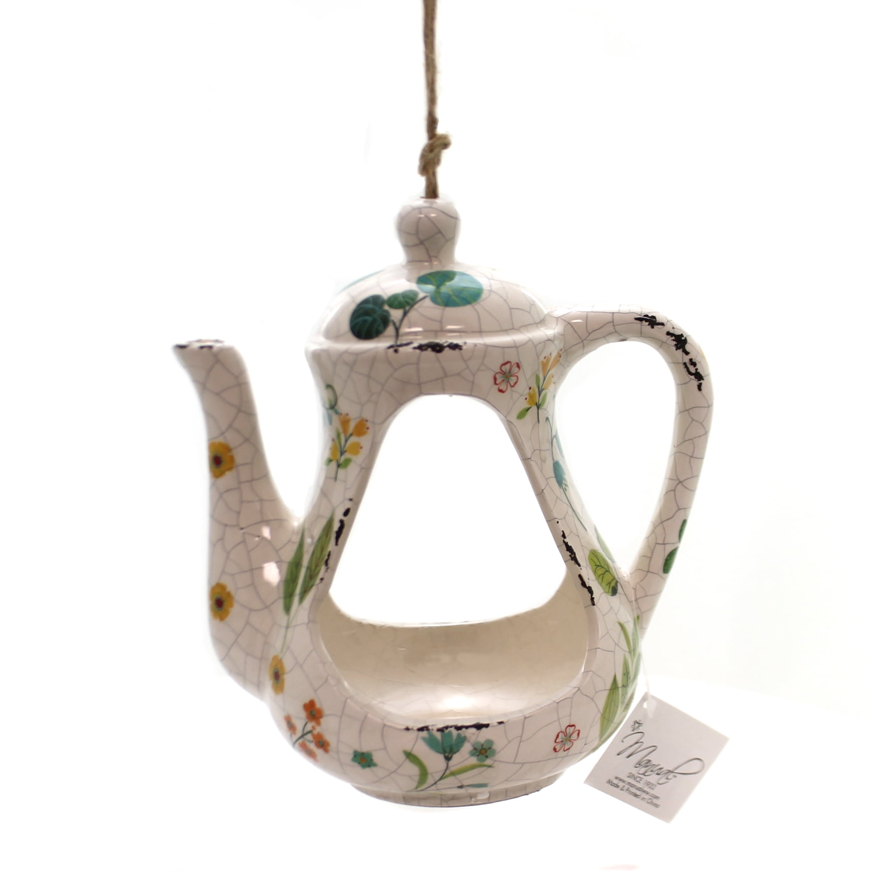 Home & Garden Ceramic Teapot Birdfeeder Ceramic Summer Whimsical Icfbtp ...