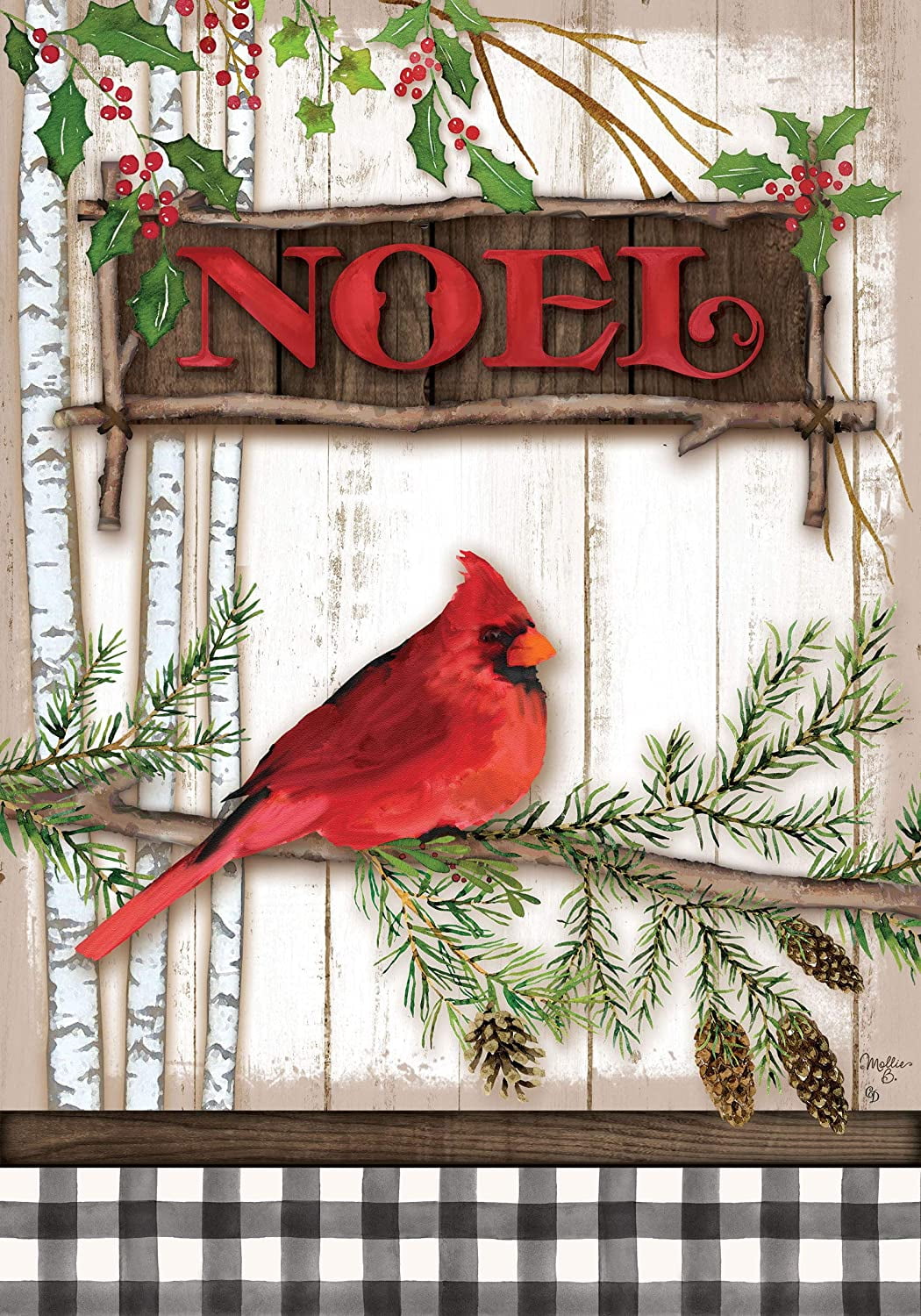 Home & Garden Cardinal Noel Flag Polyester Double Sided 4421Fm ...