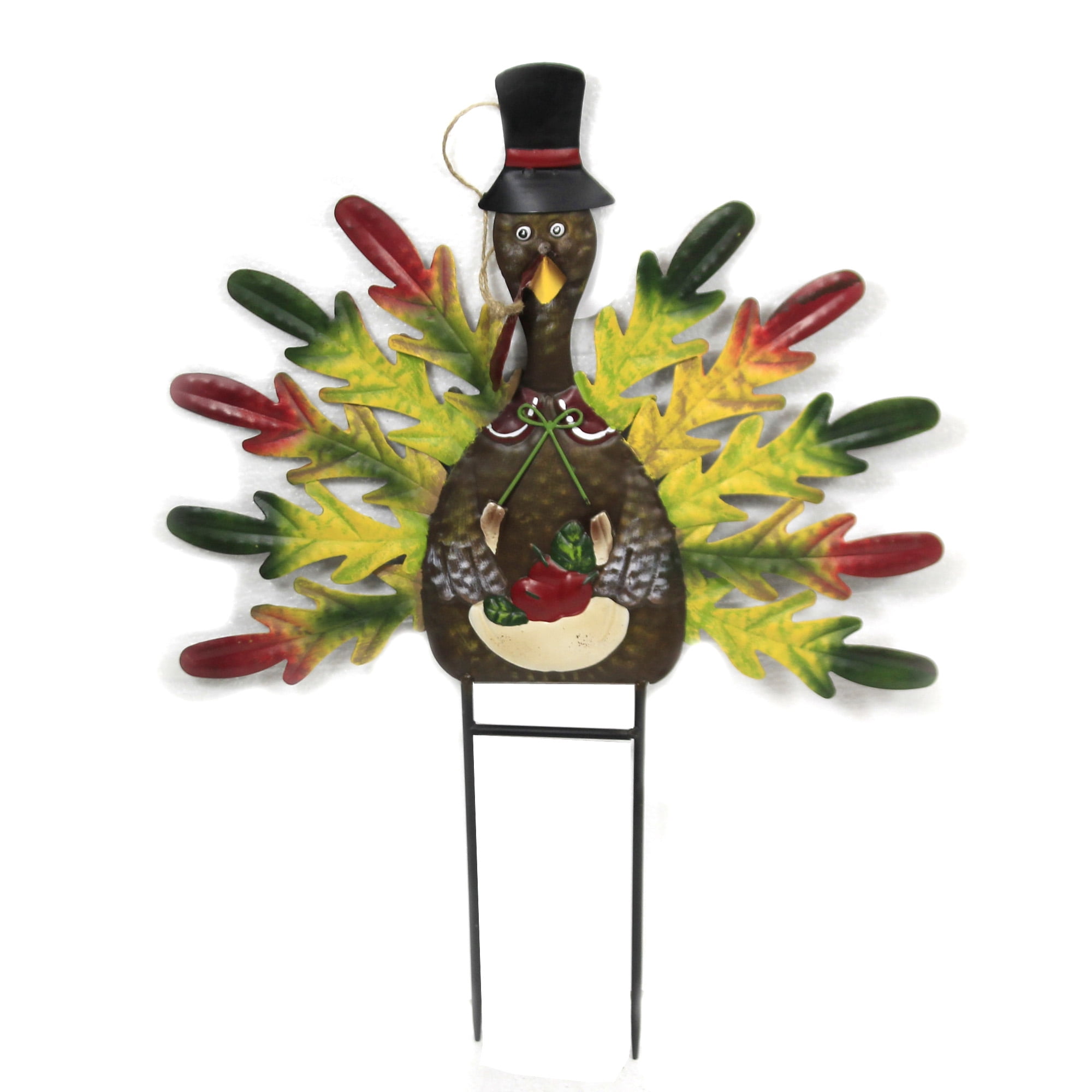 Home & Garden Colorful Turkey Stake Metal Thanksgiving Fall Halloween ...