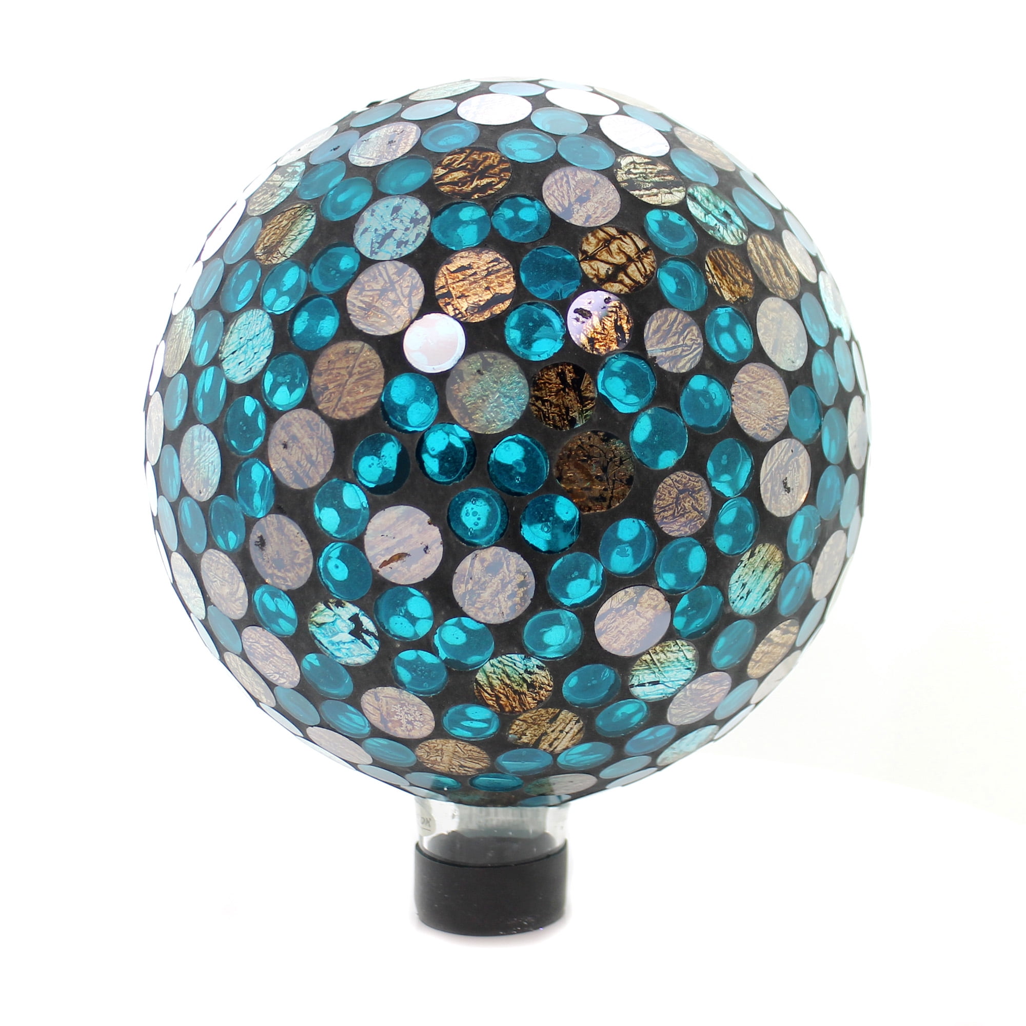 Carson Home Accents Copper Ocean Mosaic Glass Gazing Ball for Garden ...