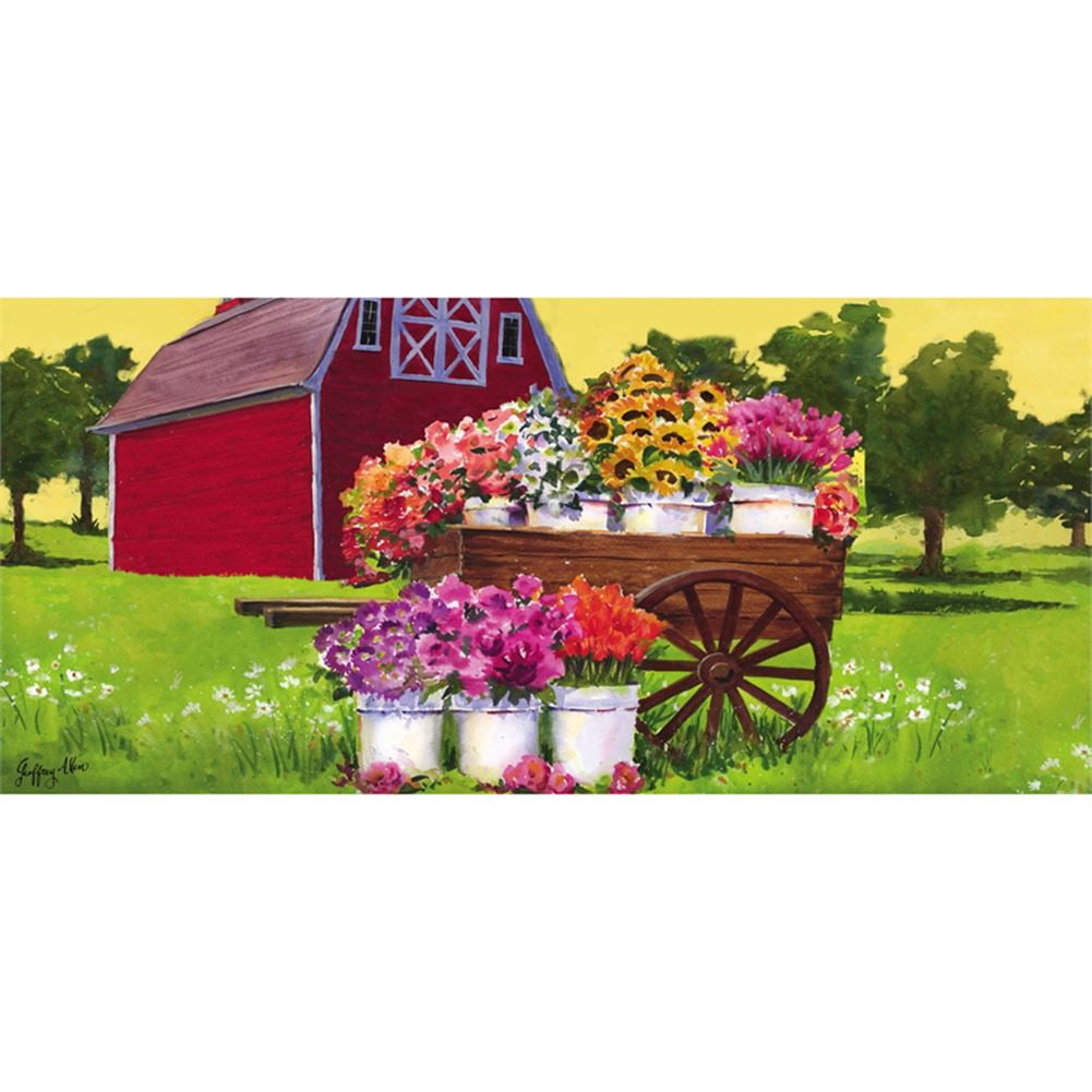 Home & Garden Flower Farm Switch Mat Rubber Sassafras Wagon Barn 431656 ...