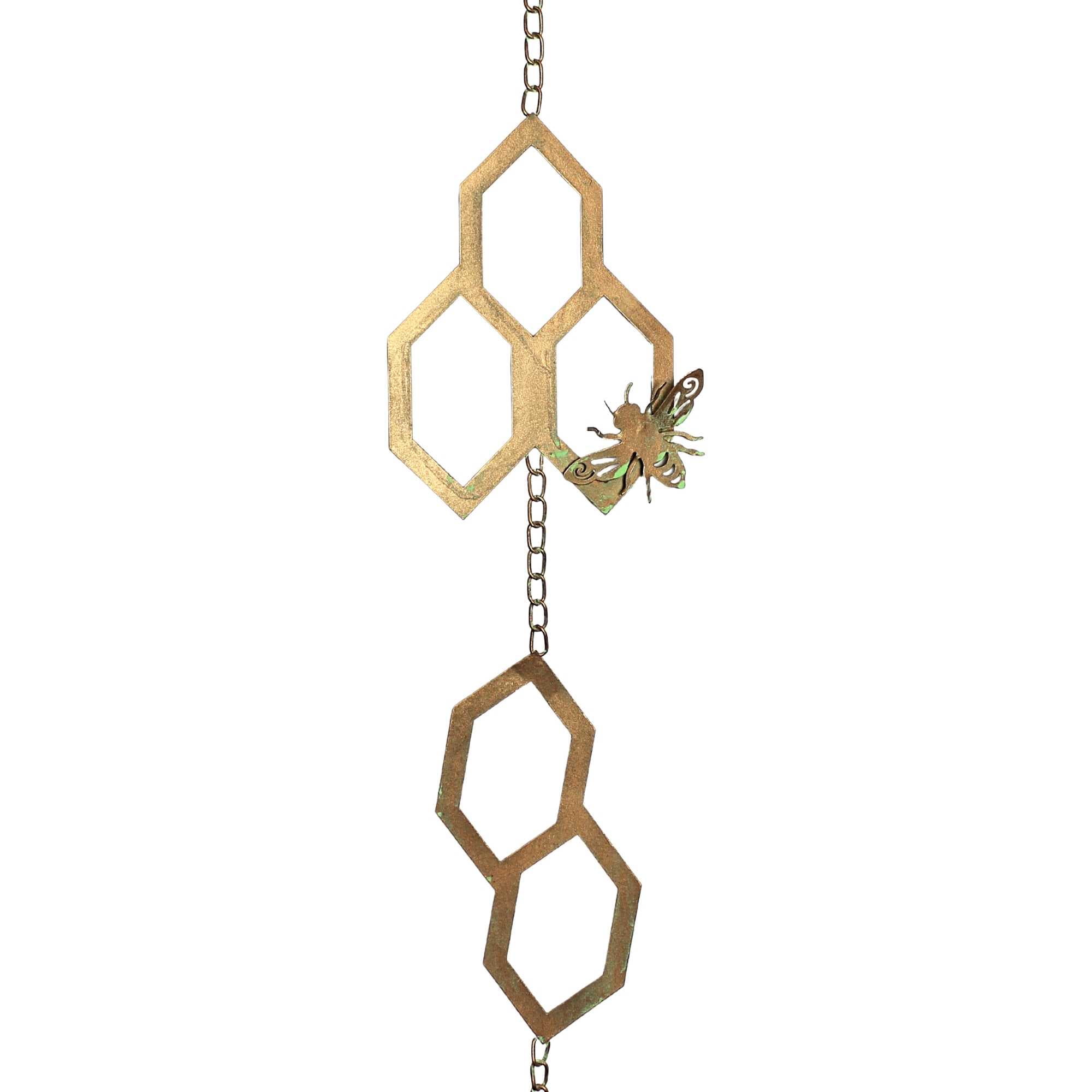 Home & Garden Honeycomb Bee Rain Chain Metal Patina Outdoors Cg177485 ...