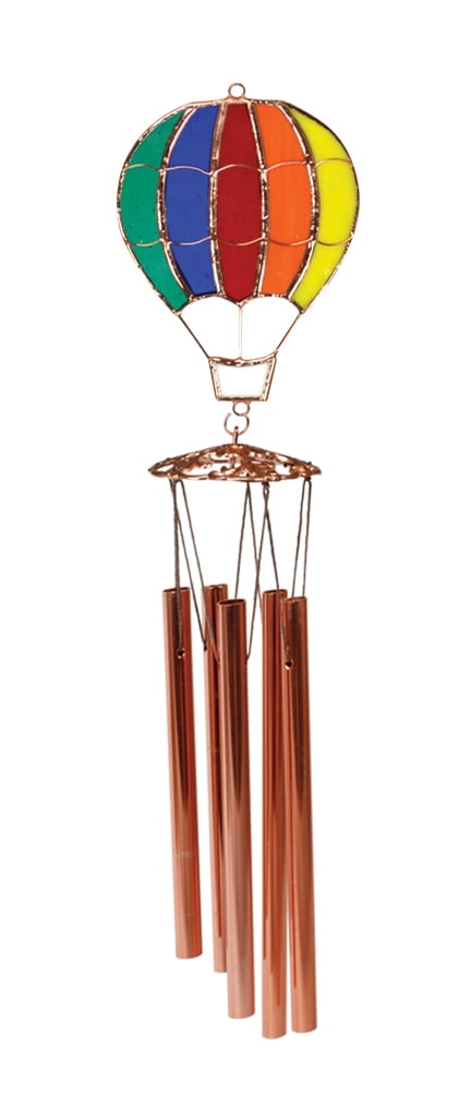 Home & Garden Hot Air Balloon Wind Chime Glass Rainbow Colors Yard ...