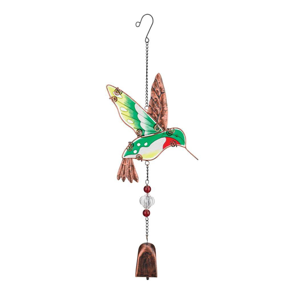 Home & Garden Hummingbird Garden Bell Glass Landscape Chime Decor 11558 ...