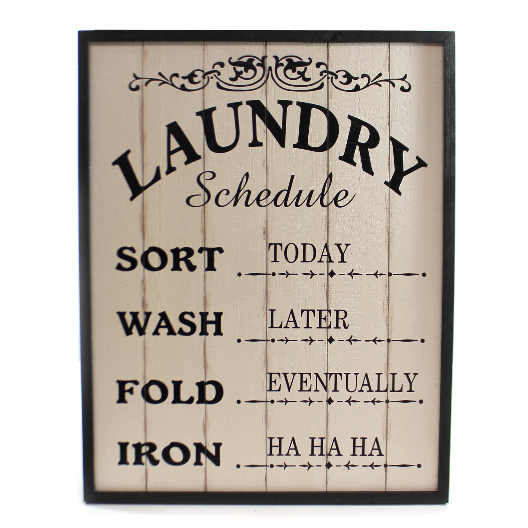 Home & Garden Laundry Schedule Sign Wood Sort Wash Fold Iron 148888 ...