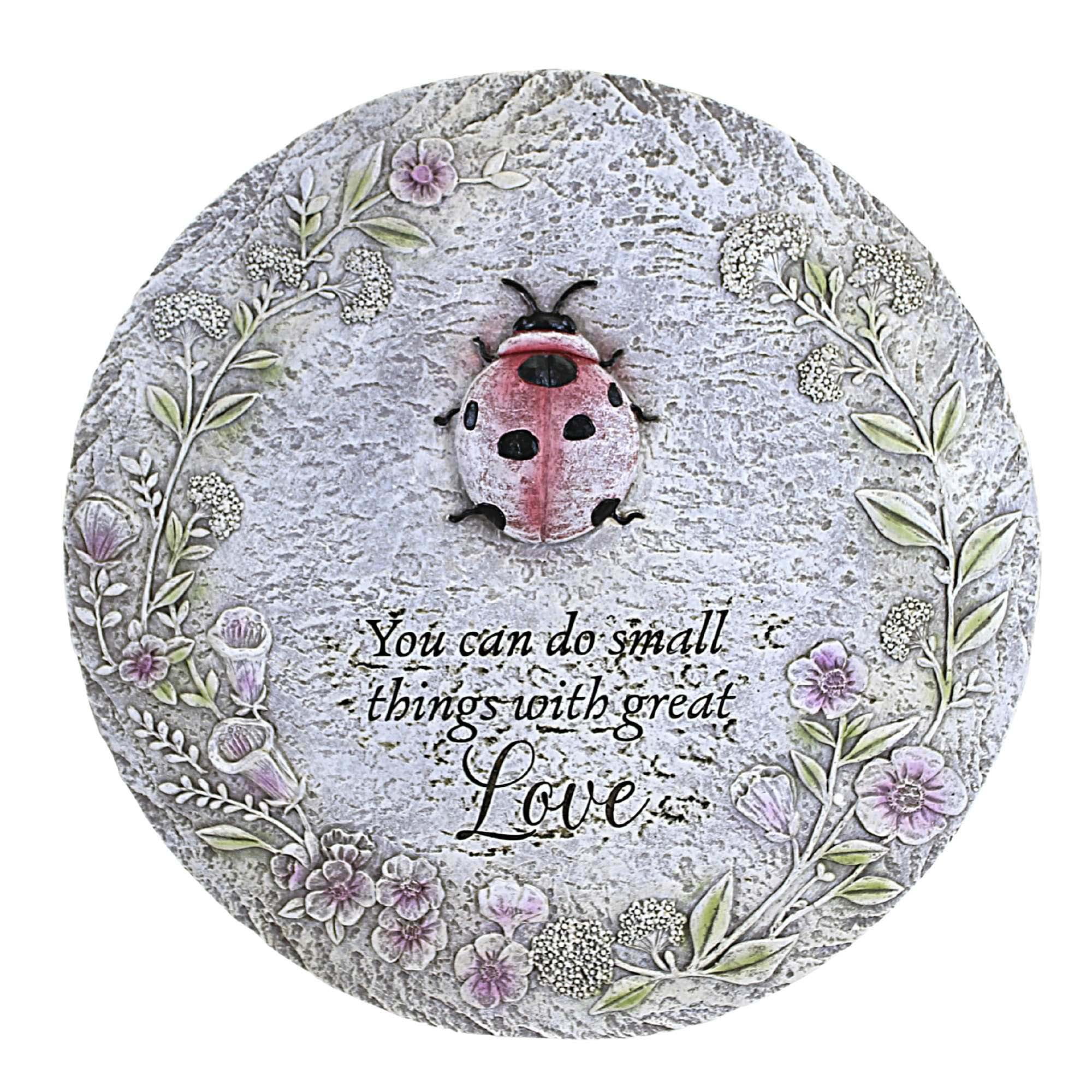 Home & Garden Ladybug Stepping Stone Polyresin Yard Decor Flower Love ...