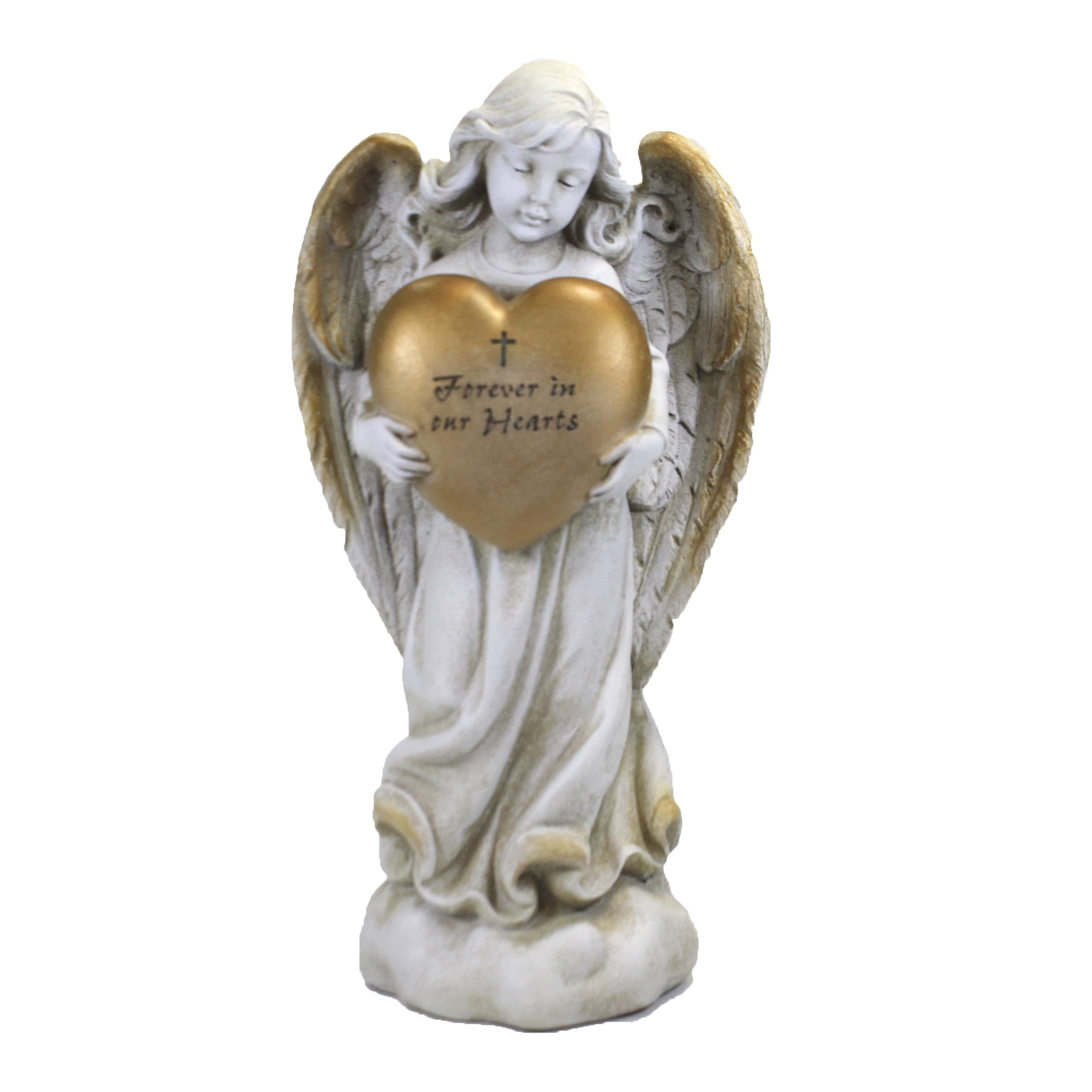 Home & Garden Memorial Heart Angel Polyresin Forever In Hearts 602099 ...