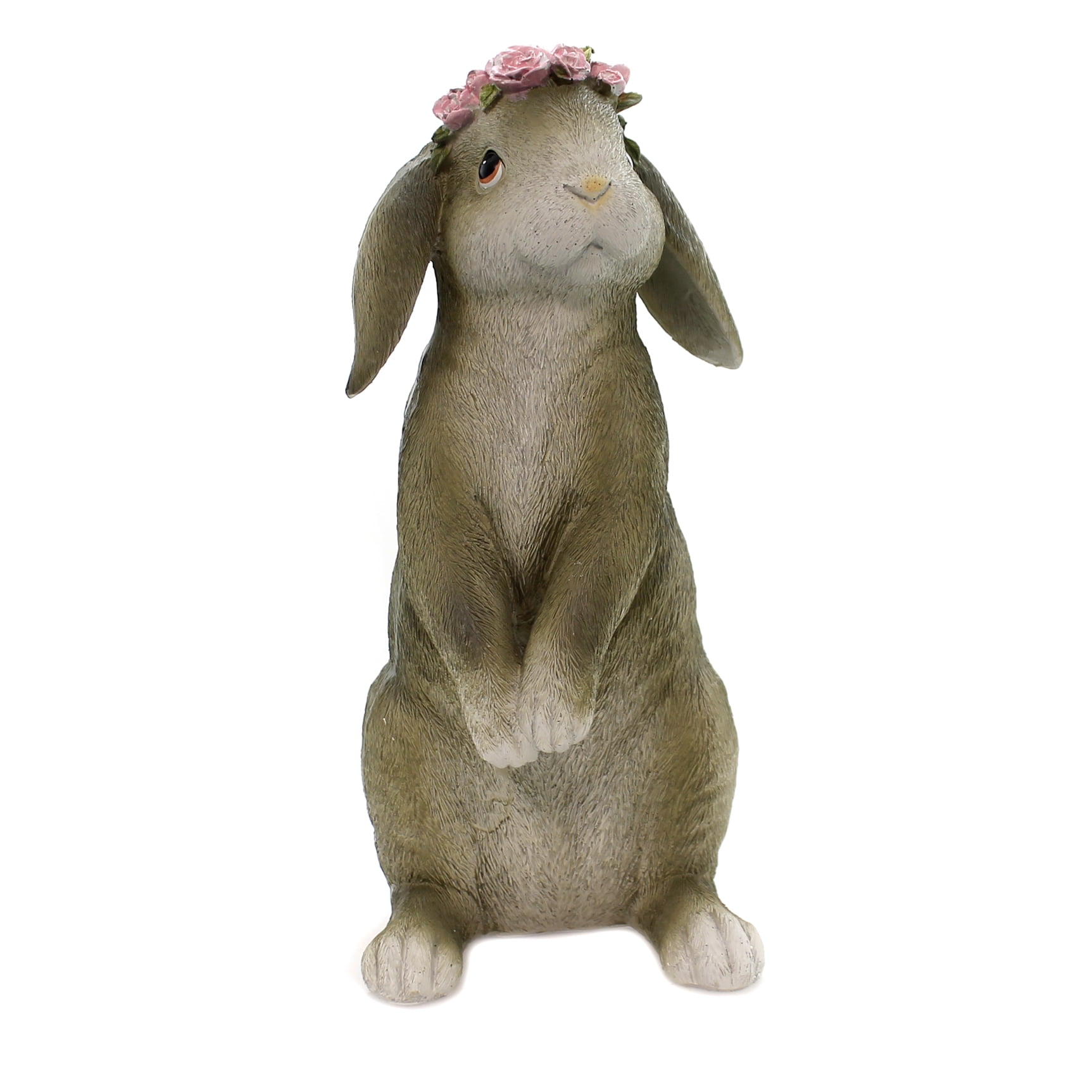 Home & Garden Standing Rabbit Garden Statue Forest Bunny Spring Floral ...