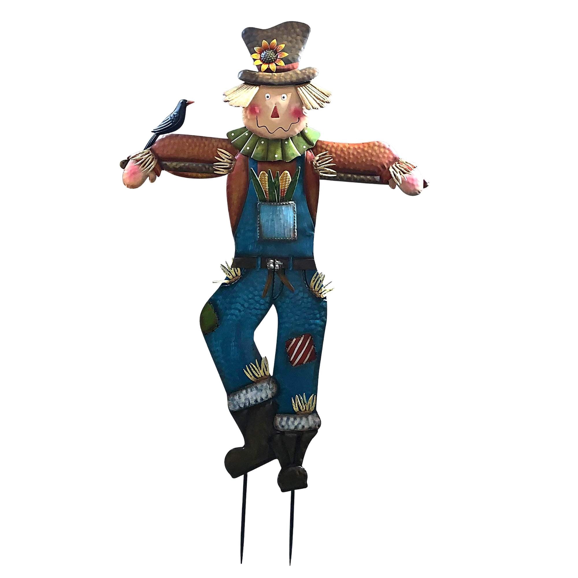 Home & Garden Scarecrow Stake Metal Yard Decor Fall Crow 31832113 ...