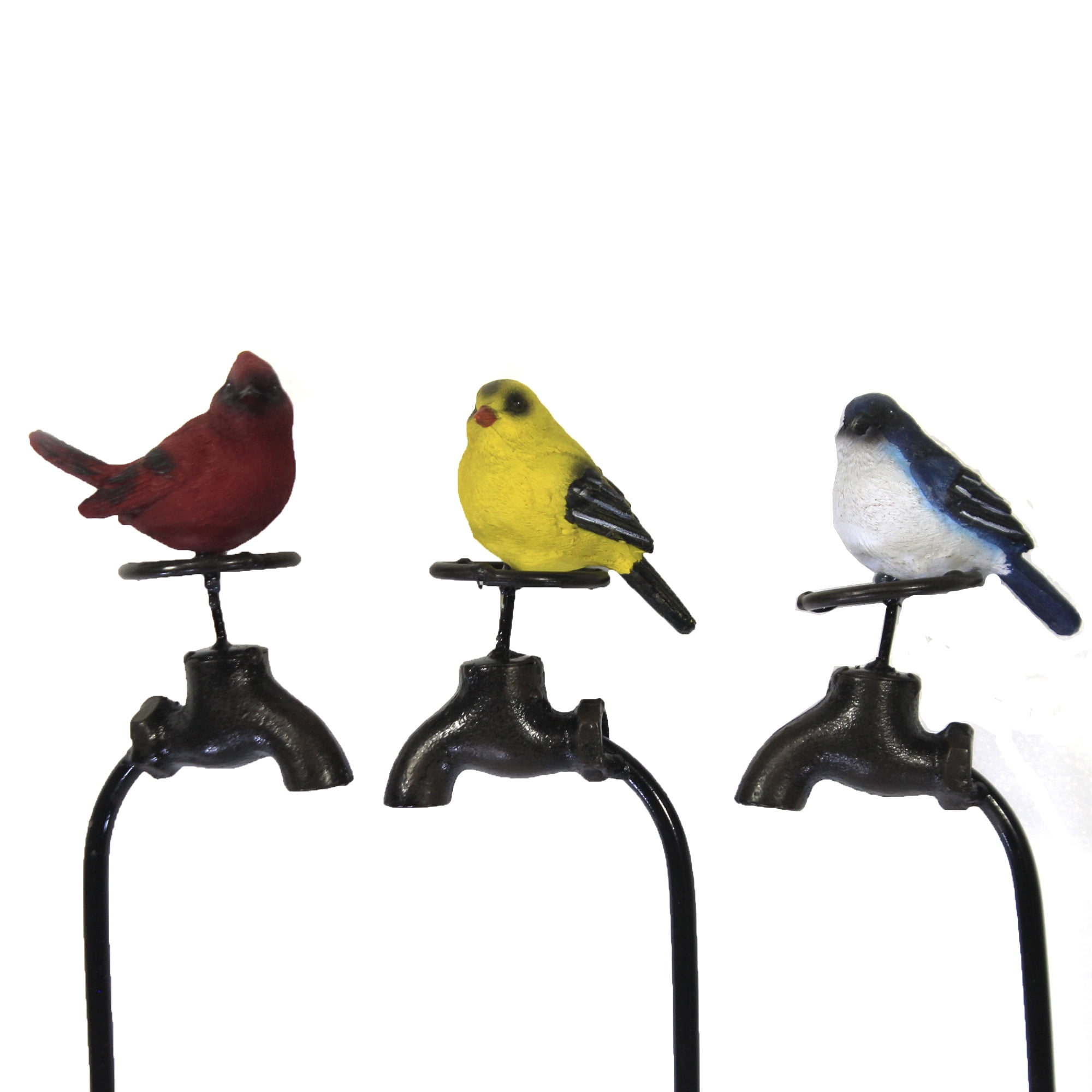Home & Garden Summer Birds Water Spigot Pokes Set/3 Yard Stake 30671100 ...