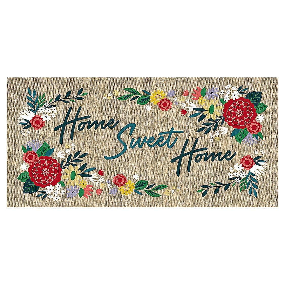 Home & Garden Sweet Home Burlap Switch Mat Sassafras Spring Flower ...