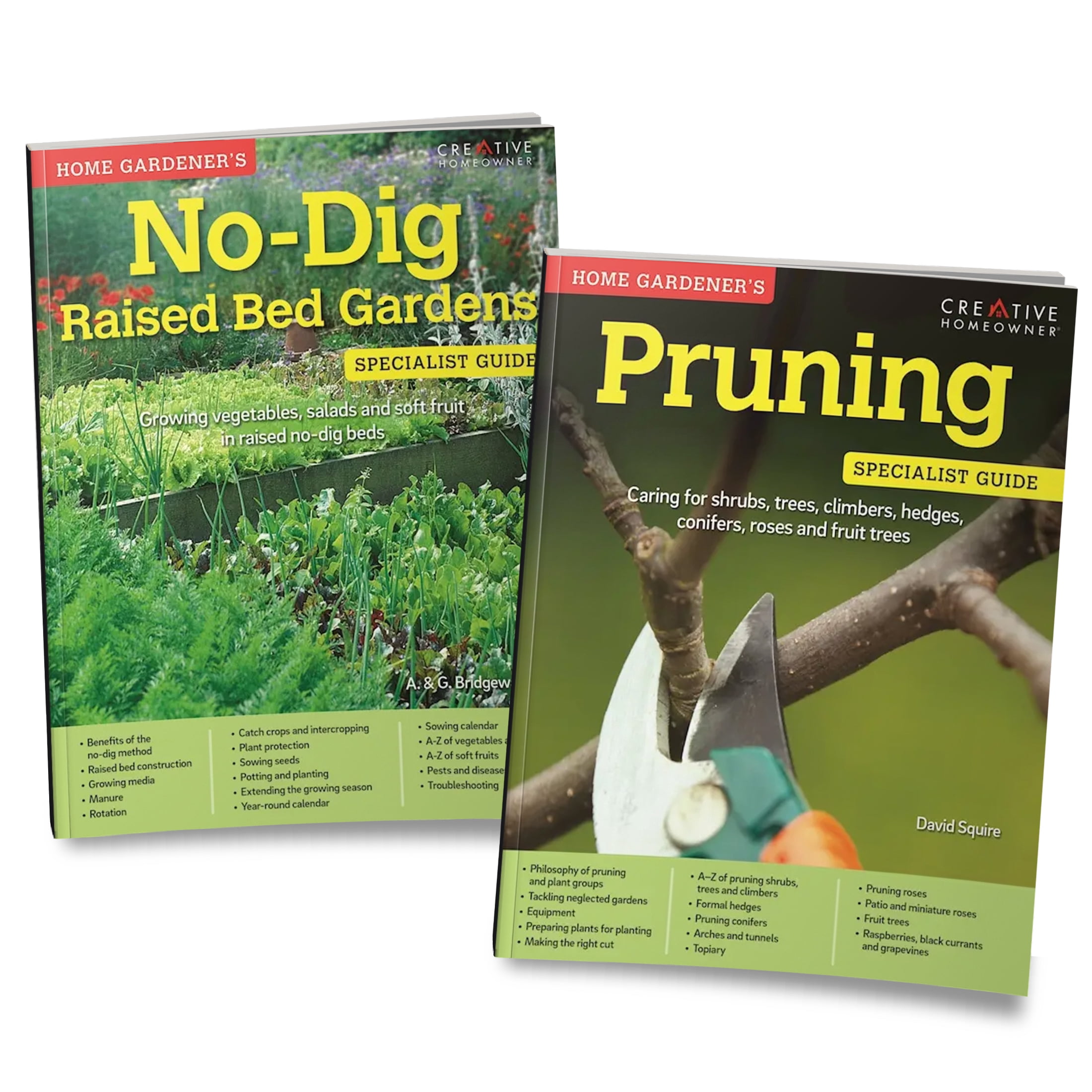 Home Gardener's No-Dig & Pruning Bundle; 2 Books; Growing Vegetables ...