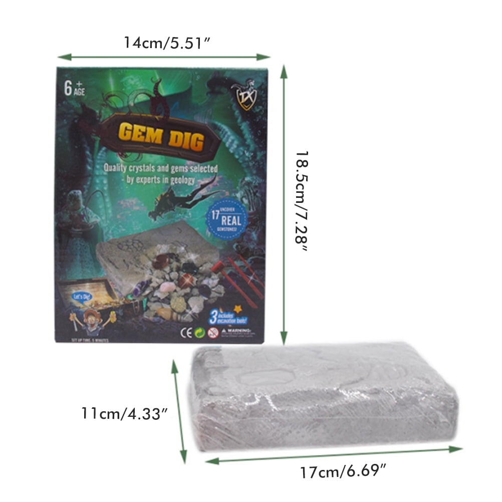 Home Gardening Children Rocks Specimen Mining Toy Dig Kit Educational ...