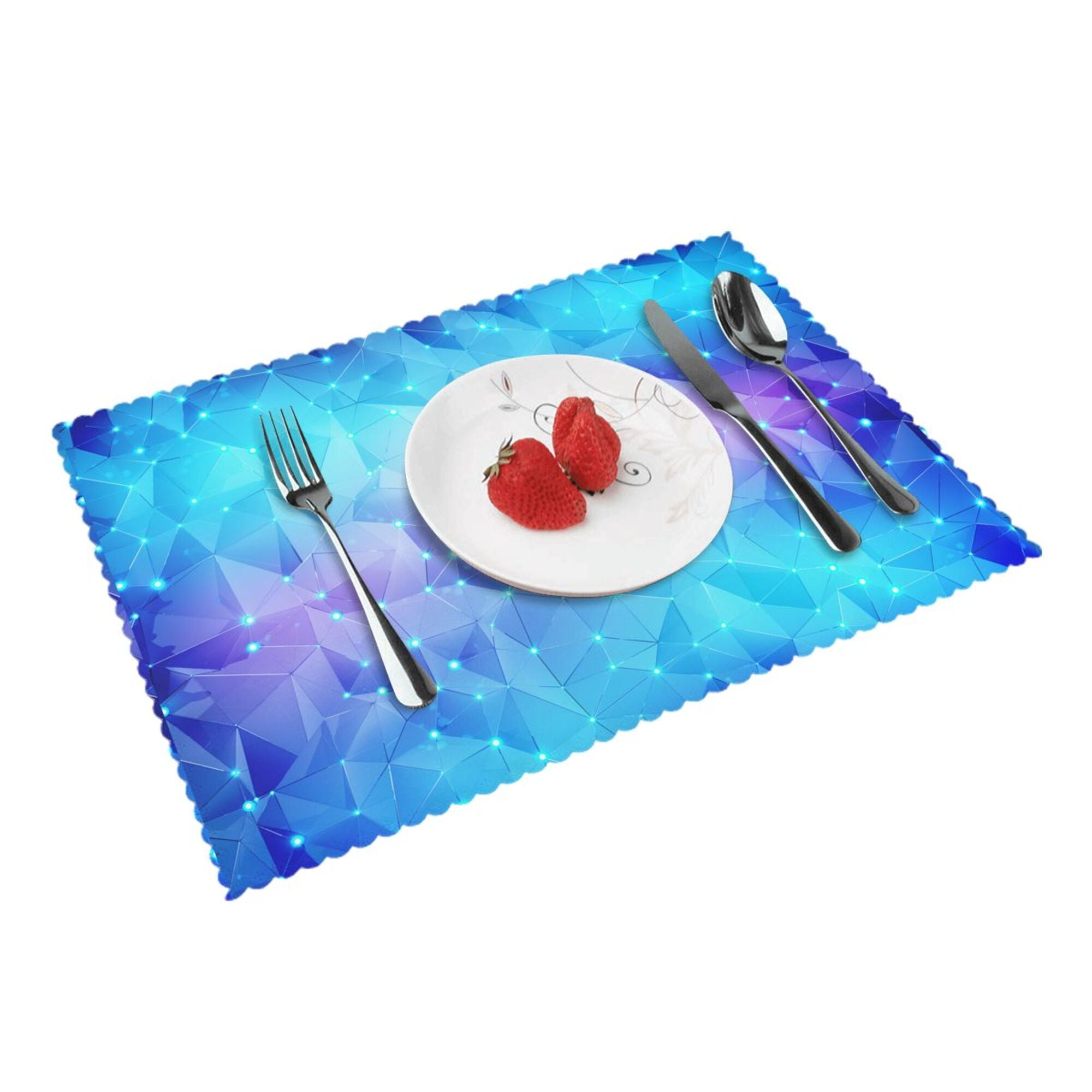 Home Geometric Polygon Background Placemats Set Of 4 Washable Wipeable ...