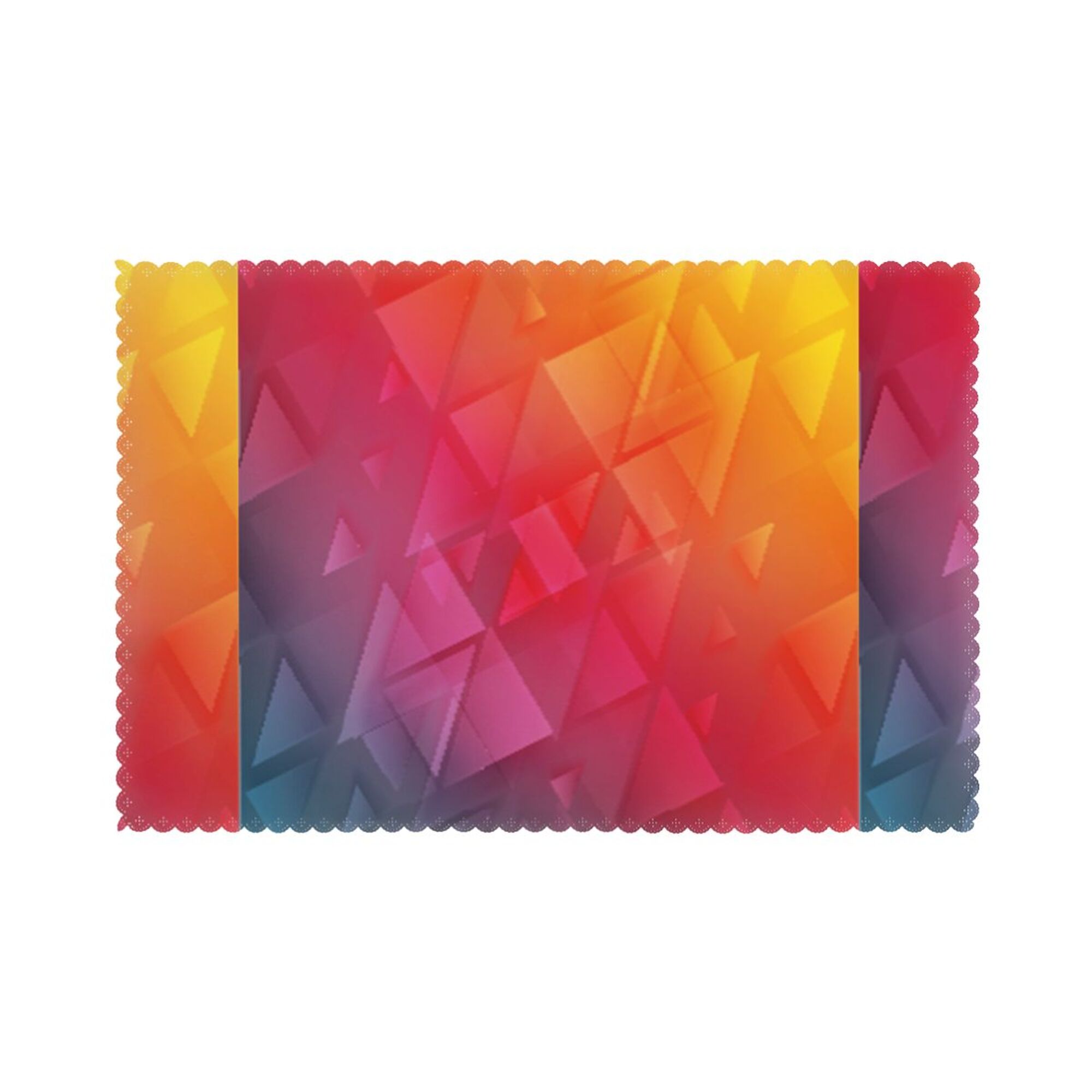 Home Geometric Polygon Background Placemats Set Of 6 Washable Wipeable ...