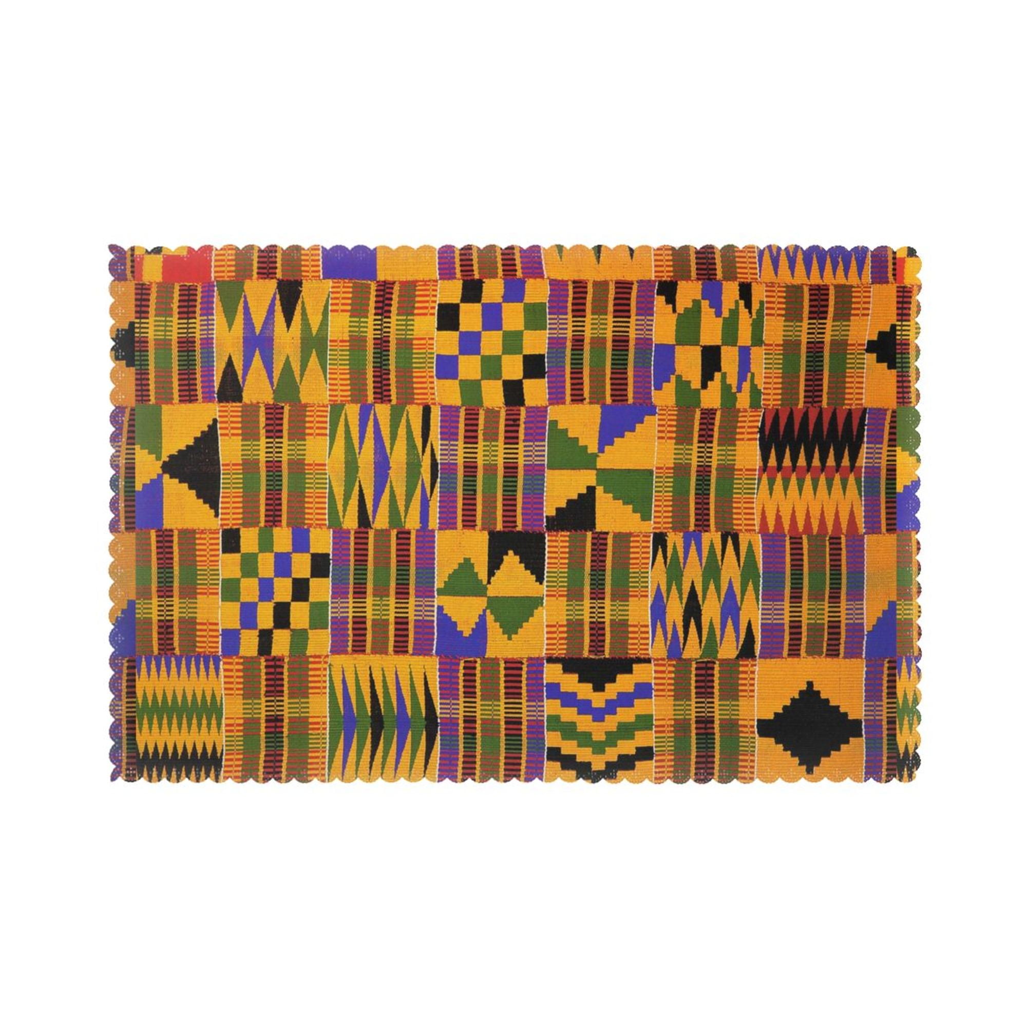 Home Ghana Kent Cloth Placemats Set Of 6 Washable Wipeable Place Mats ...
