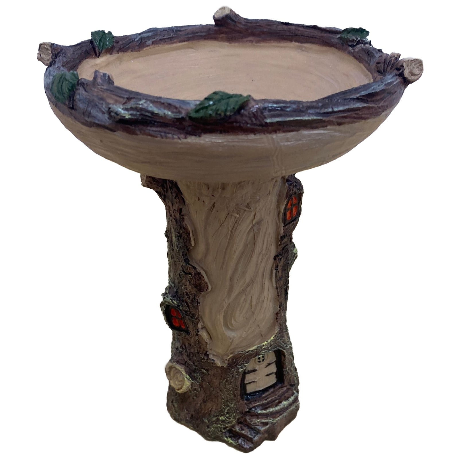 Home Gifts Matoen Outdoors Pedestal Bird Bath, Wooden Bird Baths for ...