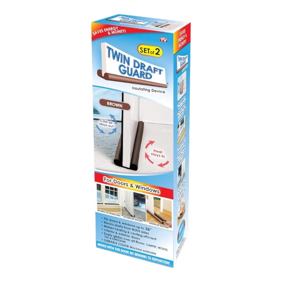Home Goods - Twin Draft Guard for Doors & Windows Interior Stops Heat ...