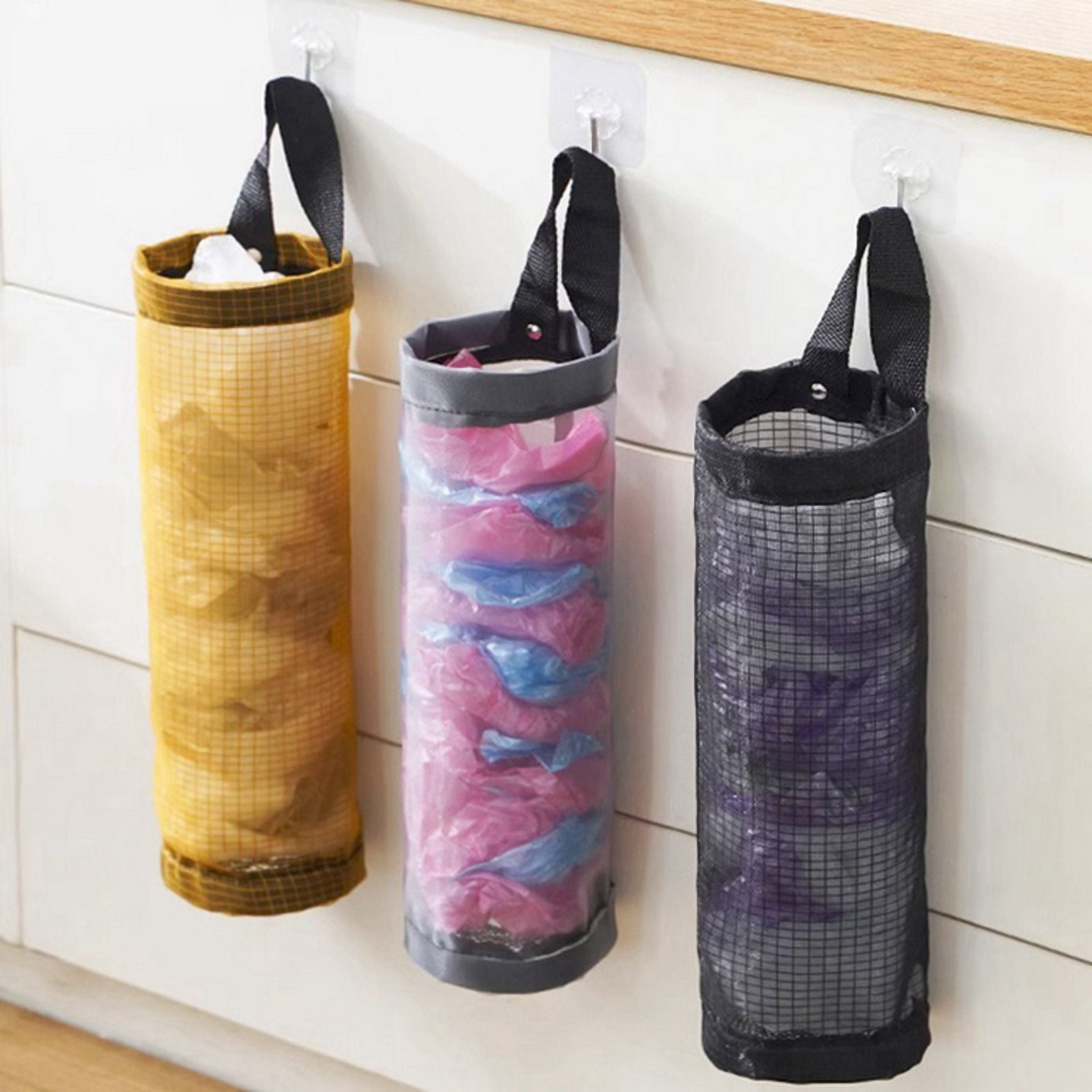 Home Grocery Bag Holder Wall Mount Plastic Bag Holder Dispenser Hanging ...