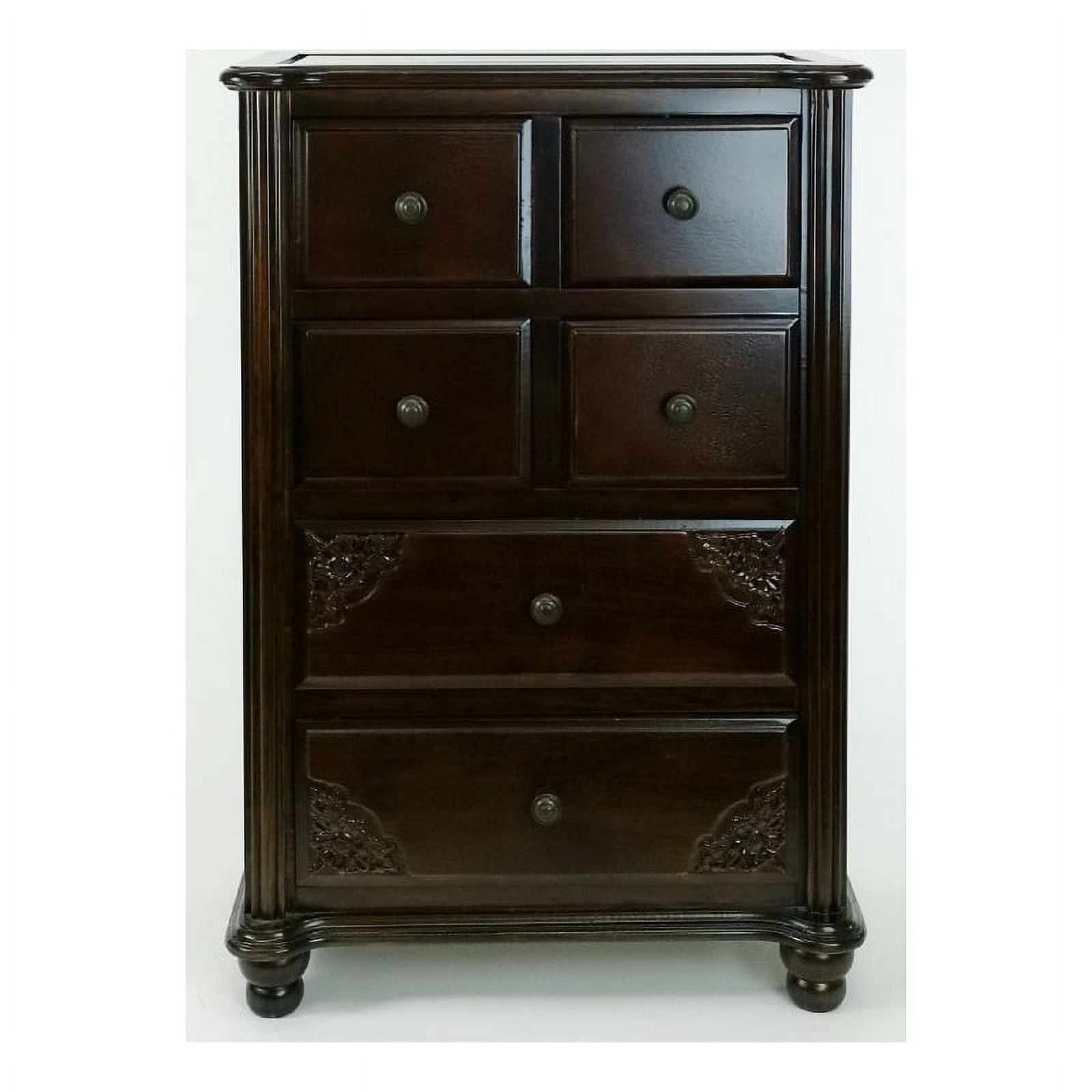 Home Grove Chest of Draw 23Wx12Dx34"H wooden rectangle brown chest ...