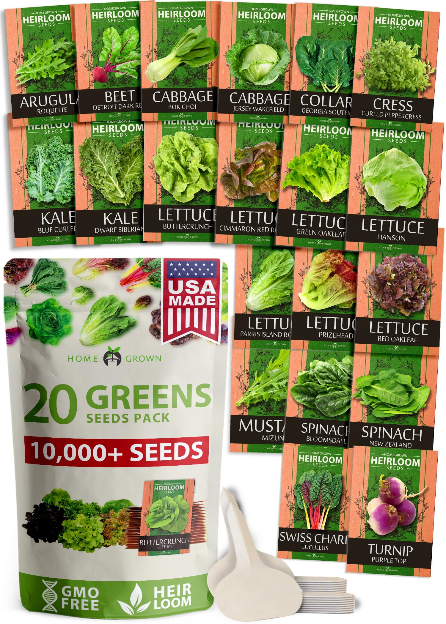 Home Grown 10,000+ Lettuce Seeds - BSL1 20 Heirloom Varieties, 𝗡𝗢𝗡-𝗚𝗠𝗢 ...