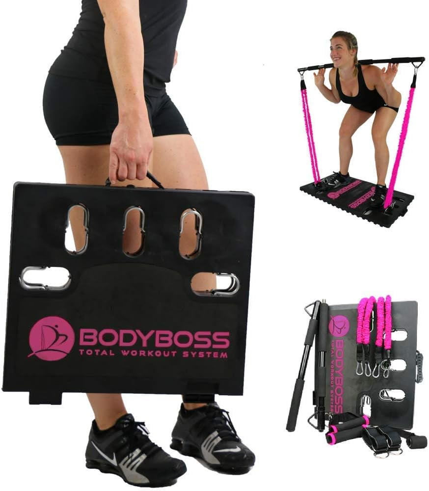 Home Gym 2.0 - Full Portable Gym Home Workout Package, Includes a Set ...