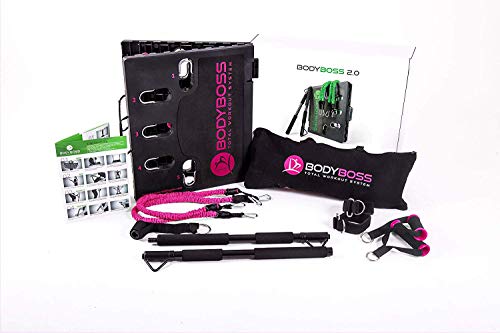 Home Gym 2.0 - Full Portable Gym Home Workout Package, includes a Set ...