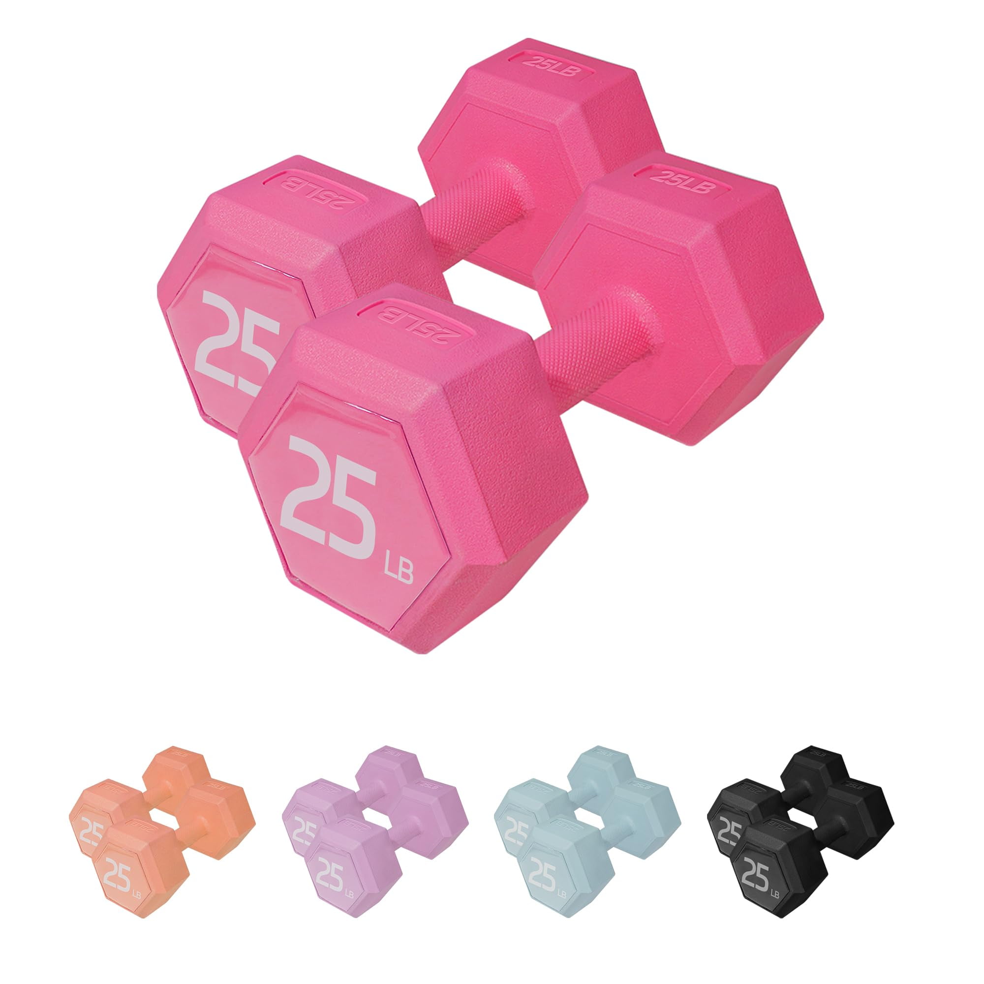 Home Gym Dumbbell Pairs, 5/10/15/20/25/36 lb, Hexagonal Design for ...