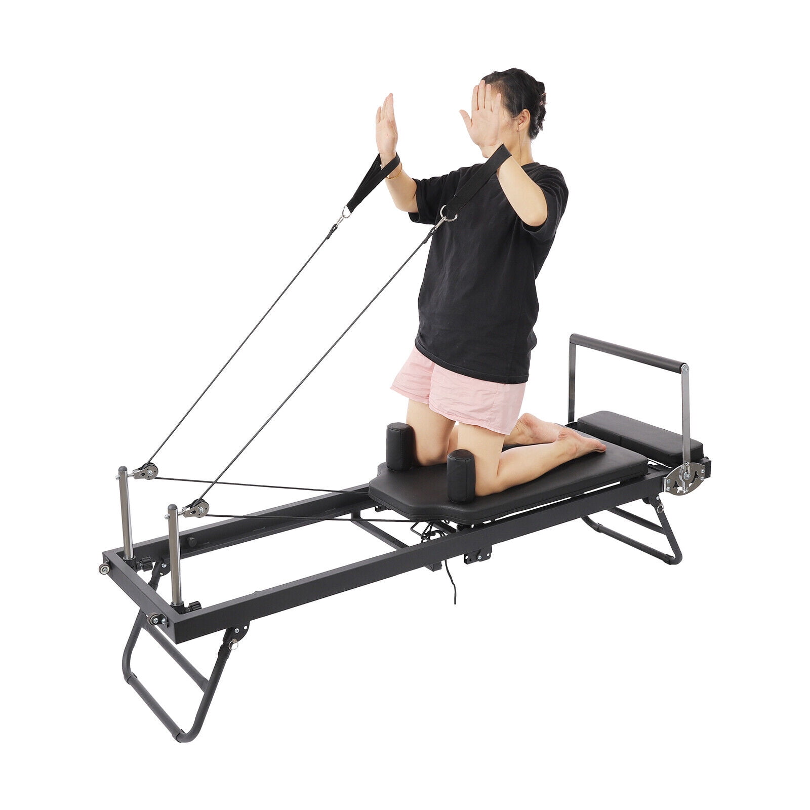 Home Gym Foldable Pilates Reformer, Black Pilates Reformer Board ...