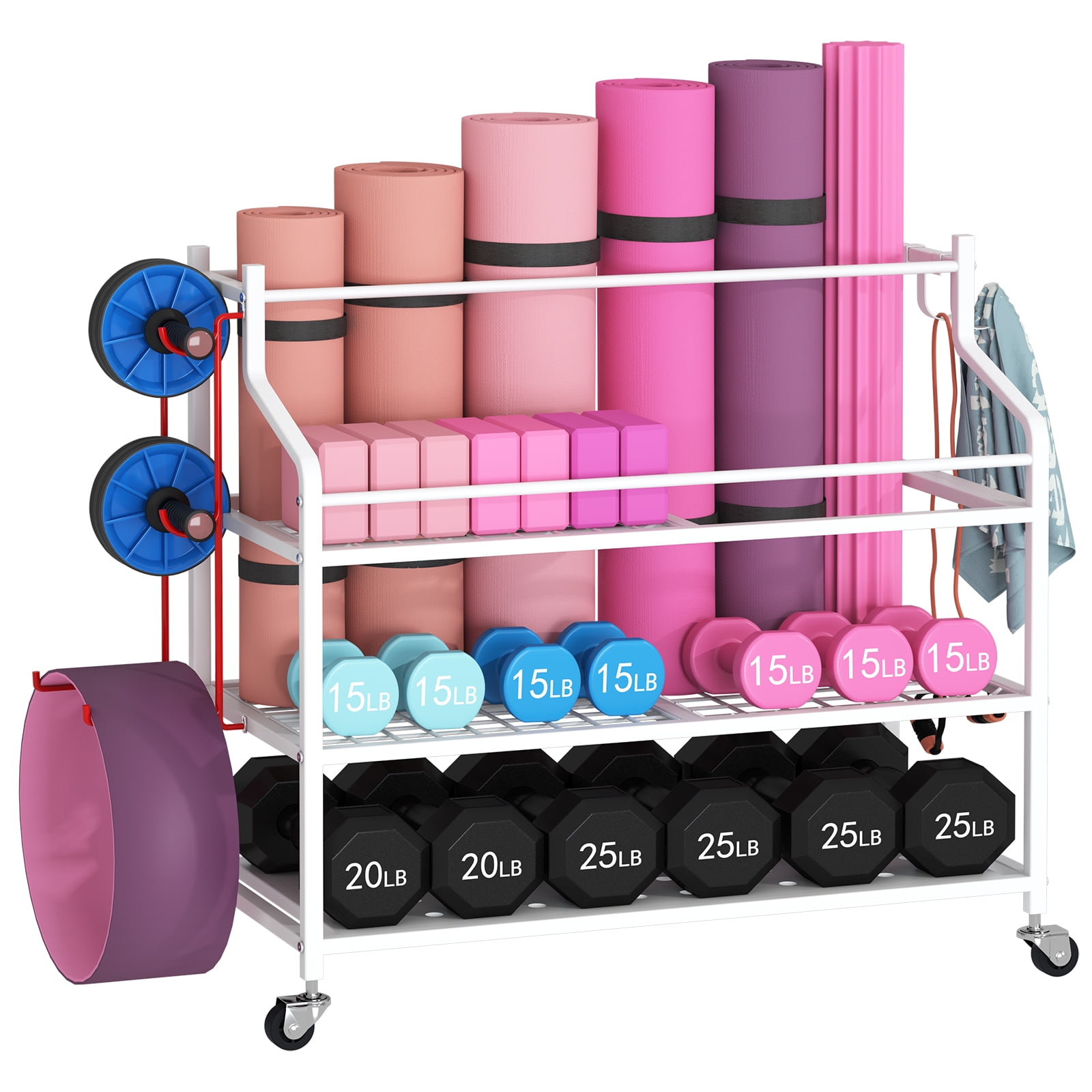 Aboxoo 3 Tier Dumbbell Weight Rack with Wheels - Walmart.com