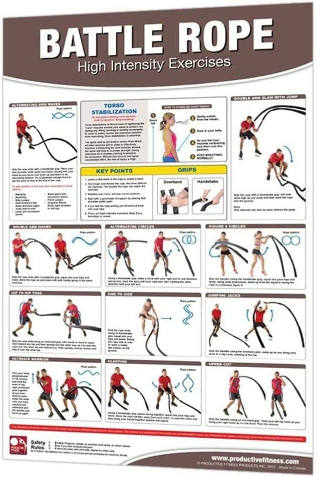 Home Gym Work Out Poster - Laminated (Many Exercises) - Walmart.com