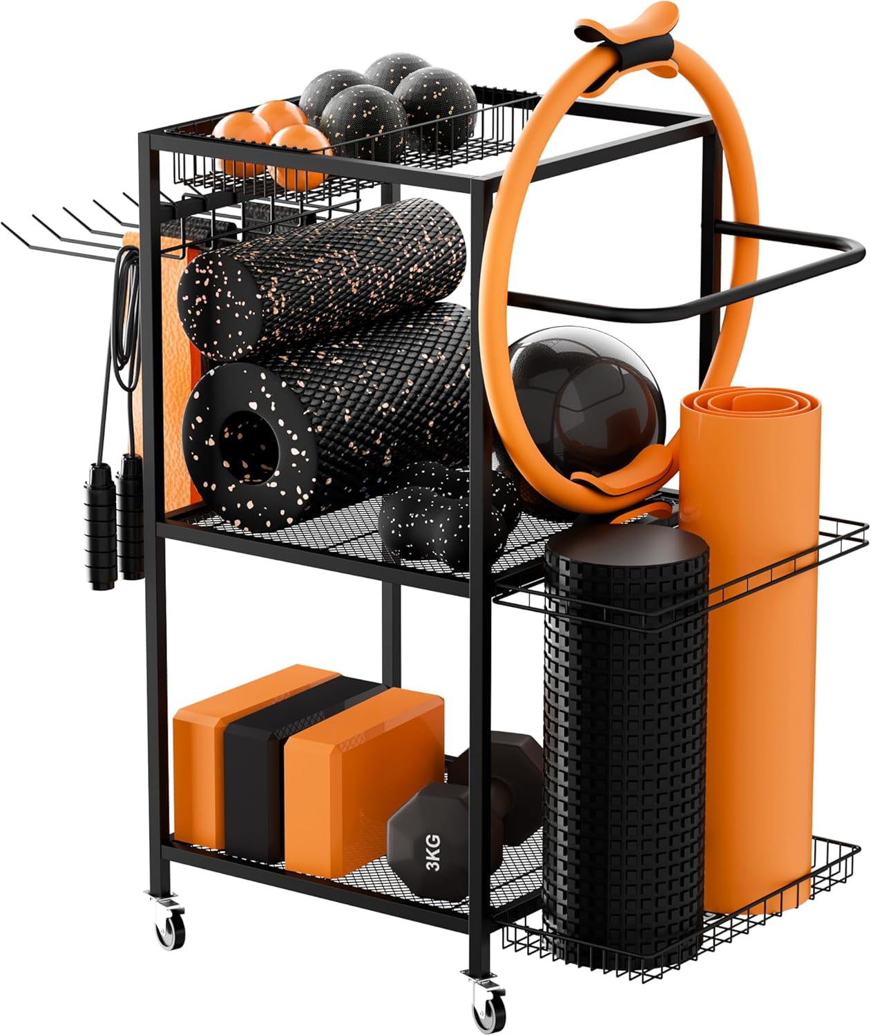 Home Gym Workout Equipment Storage system - Ideal for Exercise ...