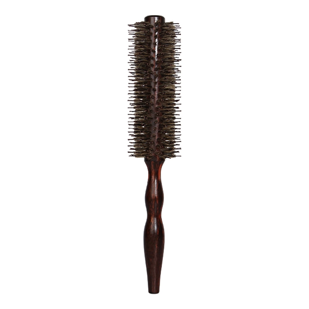 Home Hair Curling Comb Female Rolling Brush Wooden Handle Hair Styling ...