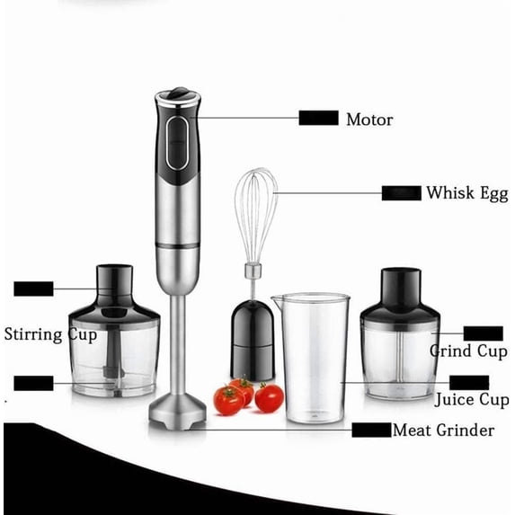 Home Hand Blender, Smart Stick 600W, 2 Speed and Turbo Mode, Handle ...