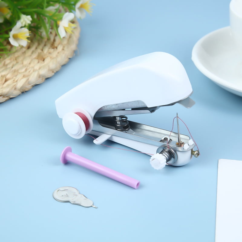 Home Handheld Sewing Machine Protable Fabrics Outdoor Travel Clothes ...