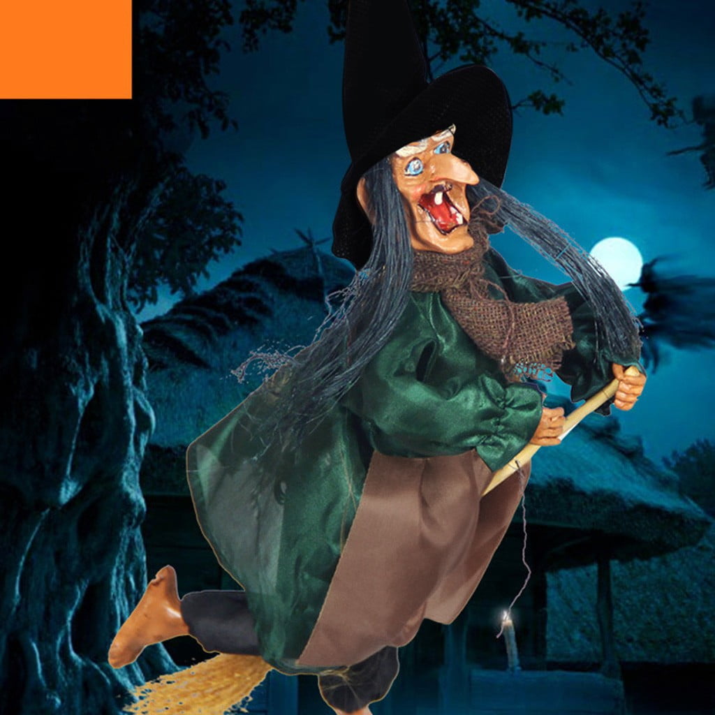 Home Hanging laughing witch,Halloween animatronics clearance,Animated ...