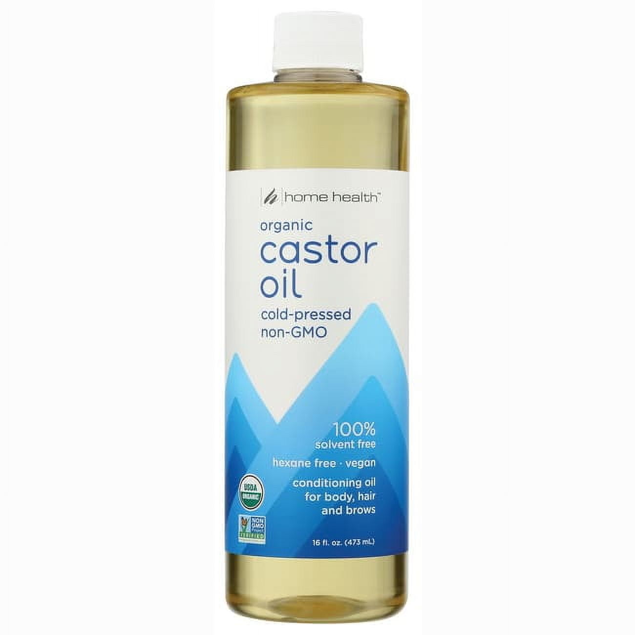 Home Health Cold Pressed Castor Oil 16 fl oz Liquid, Hexane Free ...