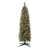 Open Box Home Heritage 5ft Cashmere Tree w/ Lights, Pinecone, and Red ...