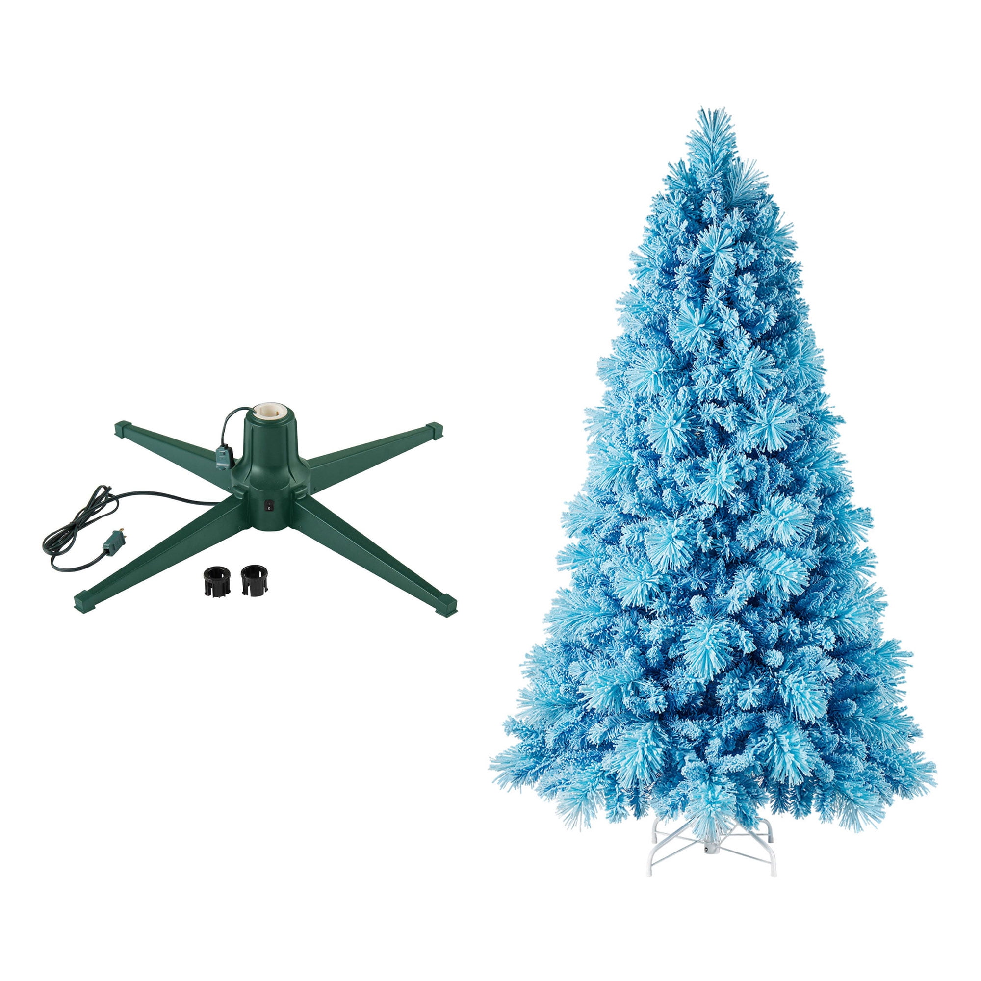 Home Heritage Rotating Tree Stand Base w/Snowdrift 6.5' Pine Christmas ...