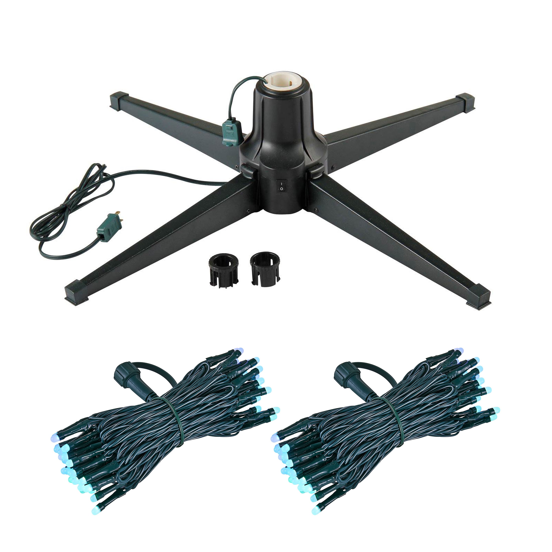 Home Heritage Rotating Tree Stand with Twinkly App Controlled RGB ...