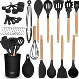 Home Hero Kitchen Utensils Set, 33 Pieces Silicone Black, Cooking ...
