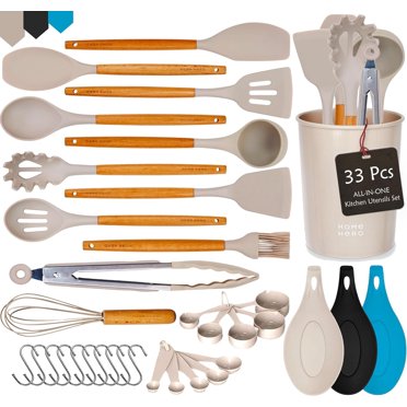 Lux Decor 23 Piece Heat Resistant Kitchen Supplies - Nylon/Stainless ...