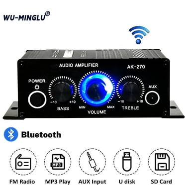 12V Audio Amplifier 240W DSP Audio Power Amplifier Speakers 4channel ...