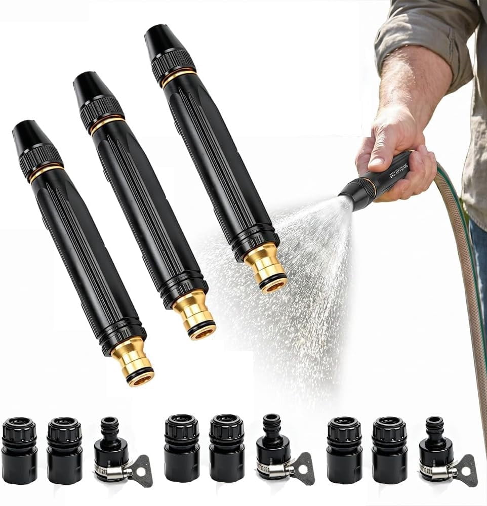 Home High‑Pressure Car Wash Water Gun – Adjustable Booster Hose Nozzle ...