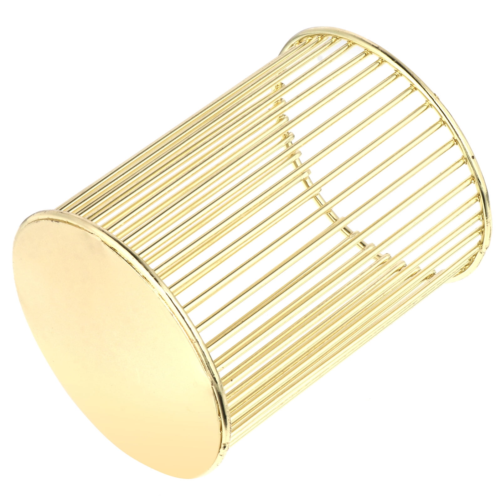 BRIGHTFUFU Pen Container Golden 1Pack 3.9x3.1x3.1in Metal - Walmart.com