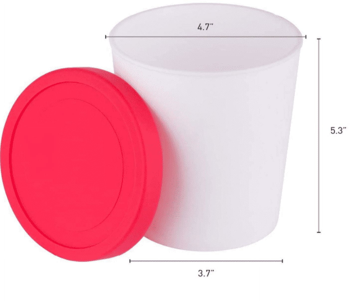 Home Ice Cream Freezer Storage Containers Set of 2 with Silicone Lids ...
