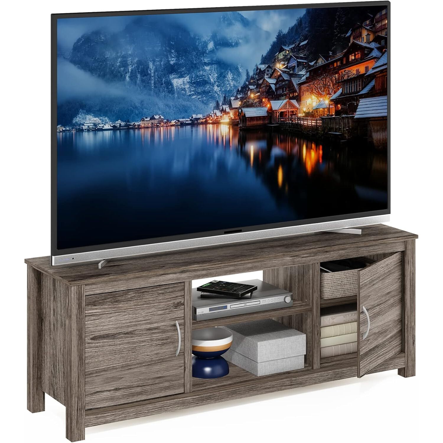 Home Imports Emporium Classic TV Stand Rustic Oak Entertainment Center ...