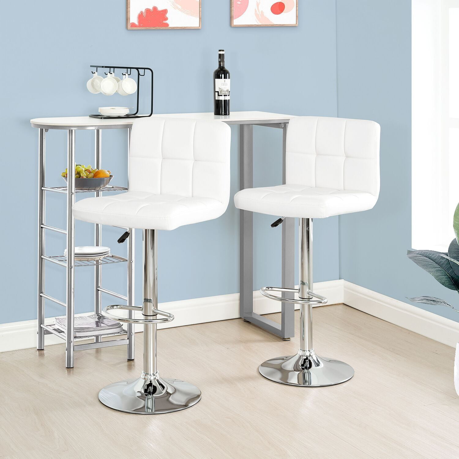 Home Imports Emporium Elle Adjustable Bar Stools Set of 2 Swivel Bar ...